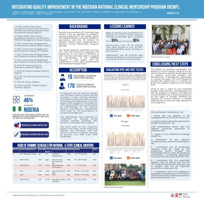 Integrating quality improvement in the Nigerian national clinical ...